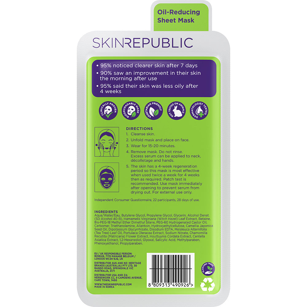 Spots Blemish Face Sheet Mask Face Masks Skin Republic UK